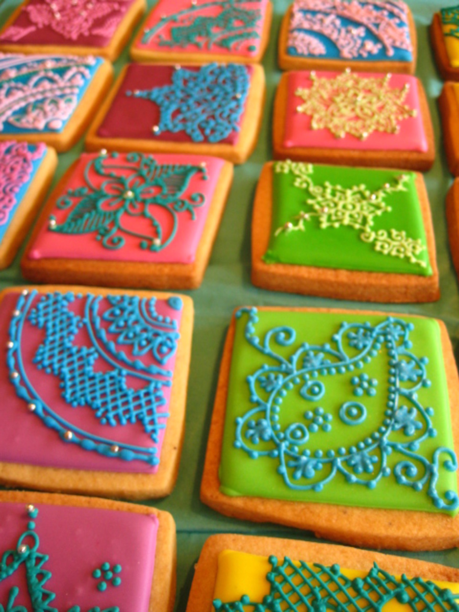 Mehndi Inspired Cookies - CakeCentral.com