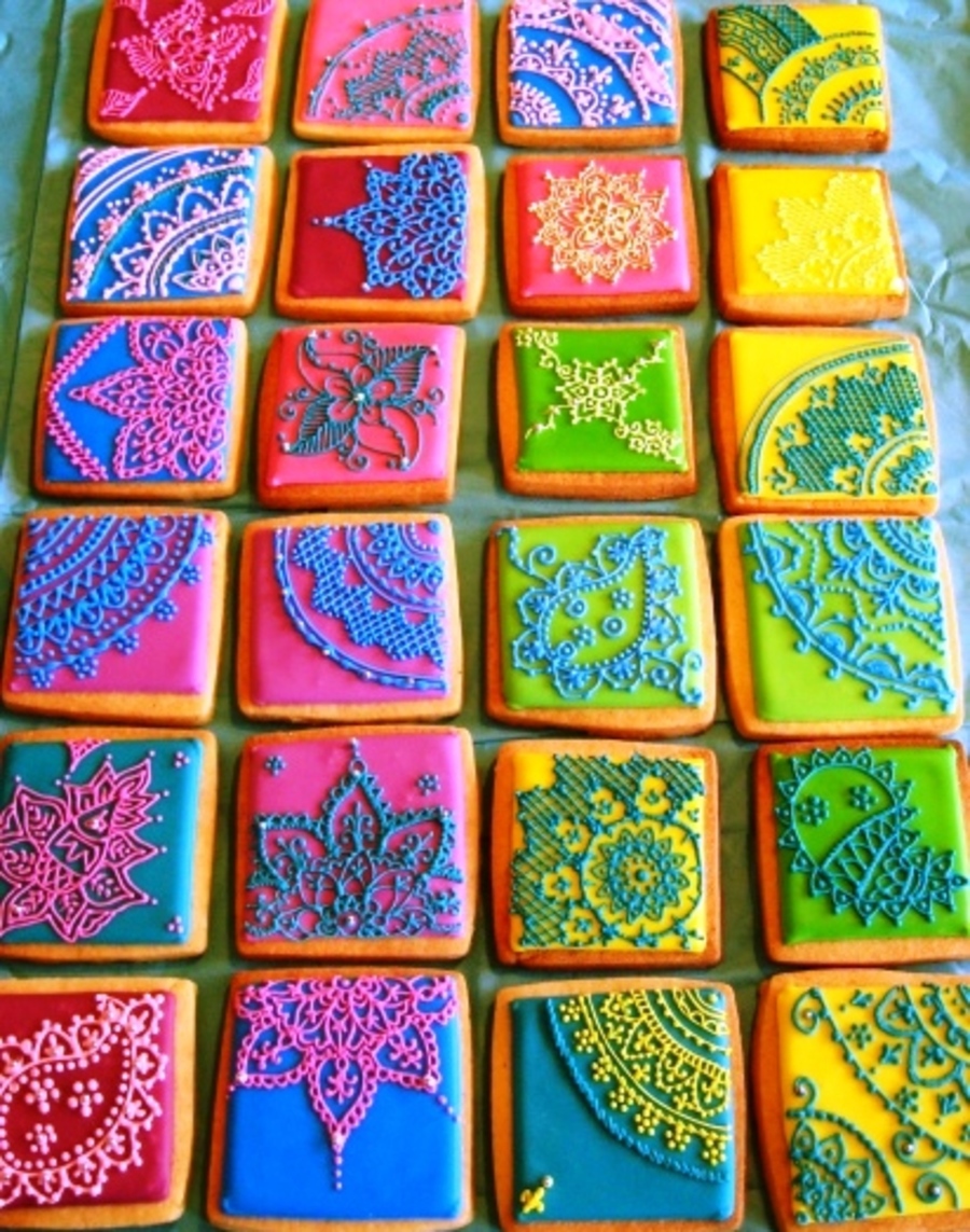 Mehndi Inspired Cookies - CakeCentral.com