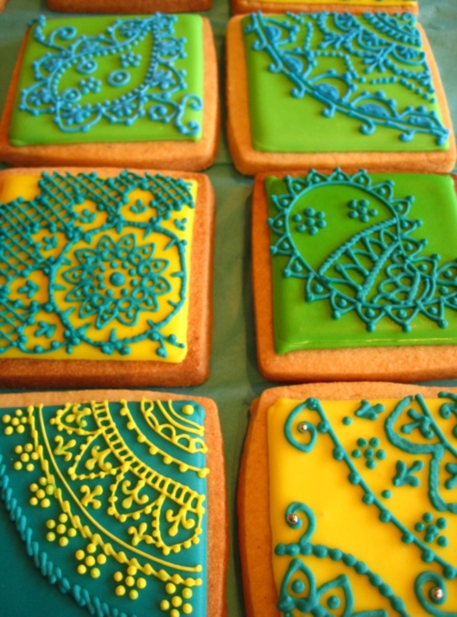 Mehndi Inspired Cookies - CakeCentral.com