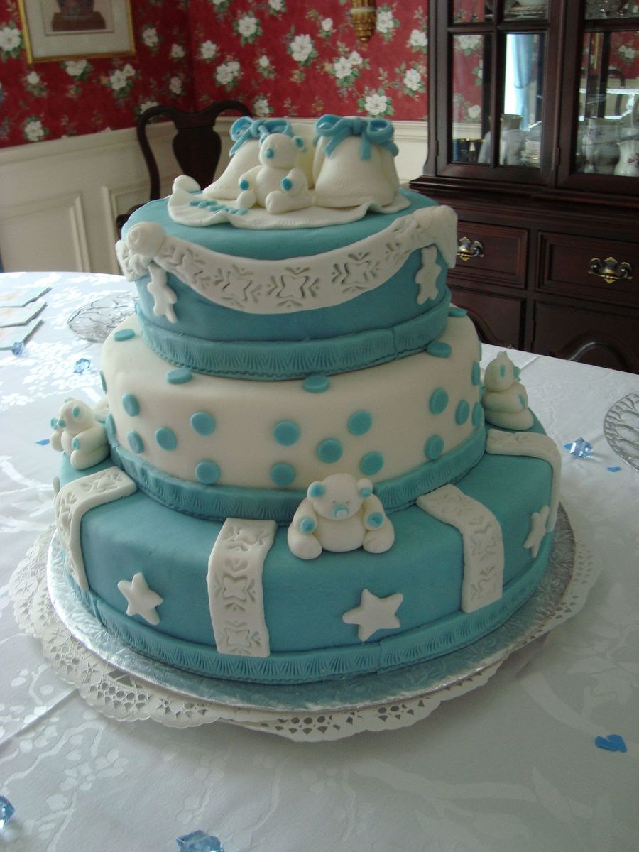 Xavier's Christening Cake - CakeCentral.com