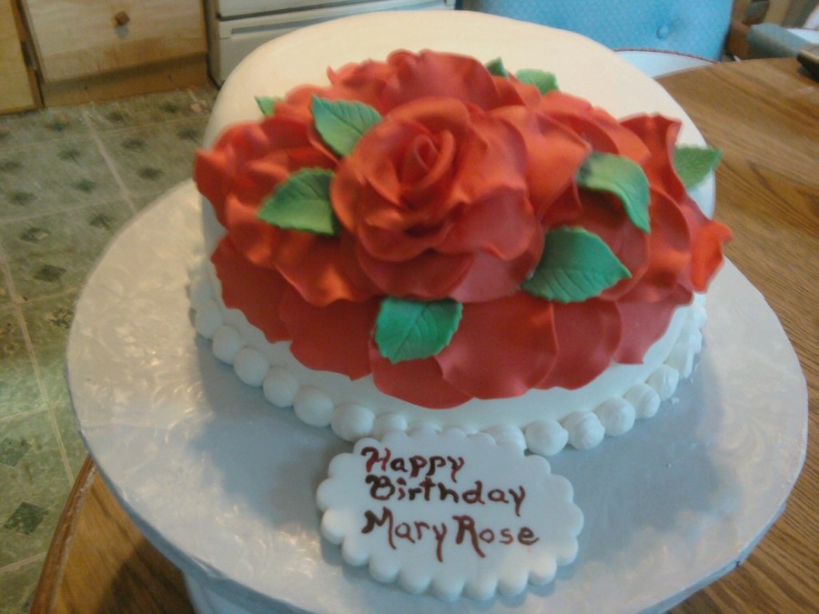 Rose Birthday Cake - CakeCentral.com