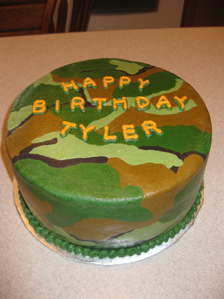 Camo Cake - CakeCentral.com