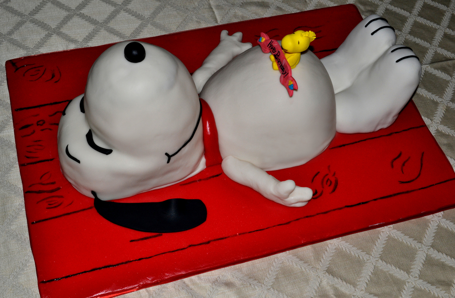 Snoopy And Woodstock Cake - CakeCentral.com