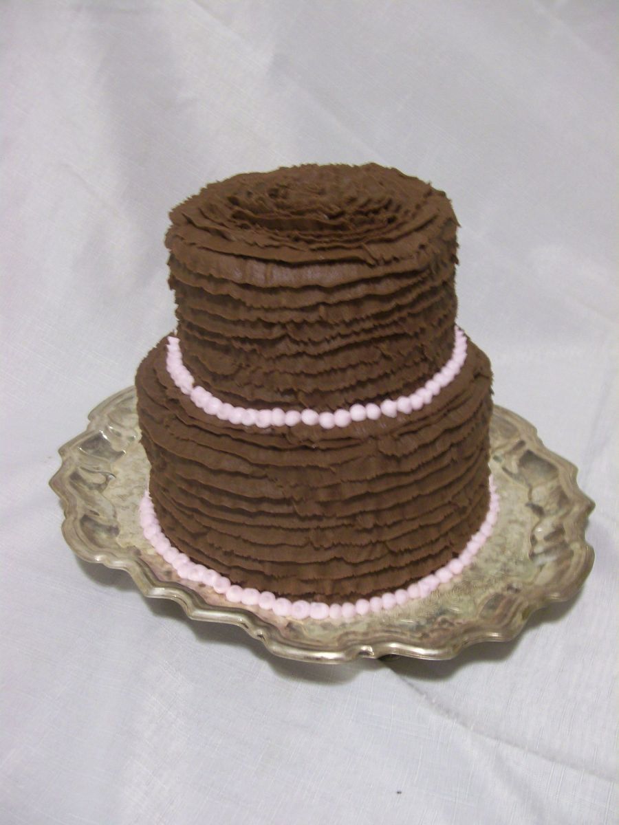 Chocolate Buttercream Ruffle Cake - CakeCentral.com
