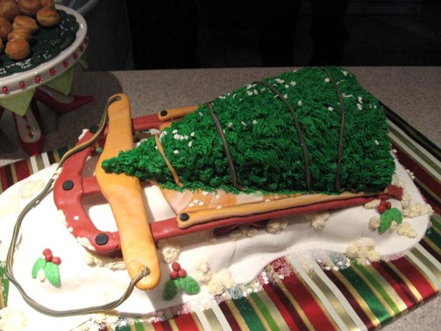 The Sled & Tree Cake - CakeCentral.com