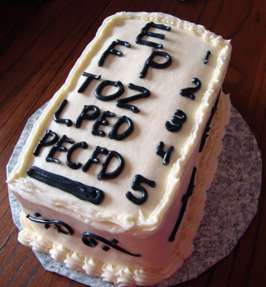 Eye Chart Cake - CakeCentral.com