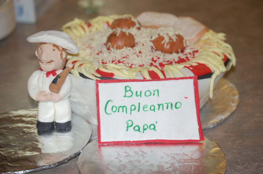 Spaghetti Bowl Birthday Cake - CakeCentral.com