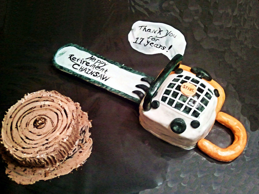 Chainsaw Cake - CakeCentral.com