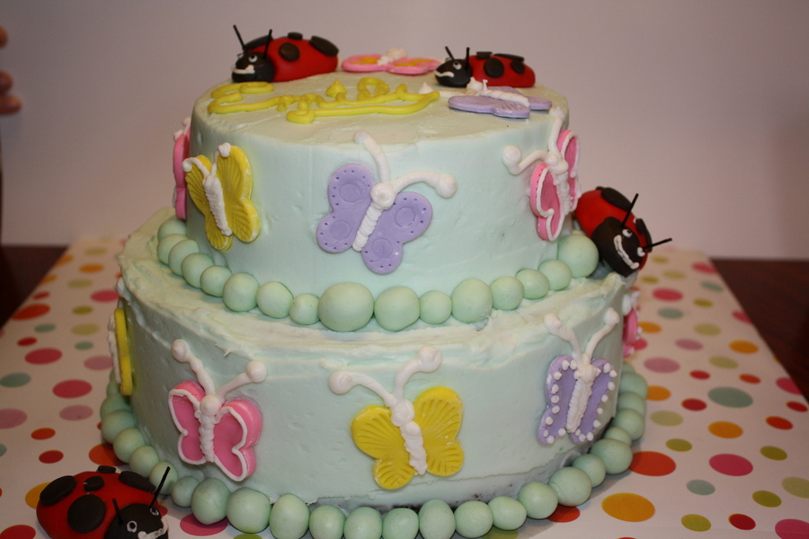 Ladybugs And Butterflies - CakeCentral.com
