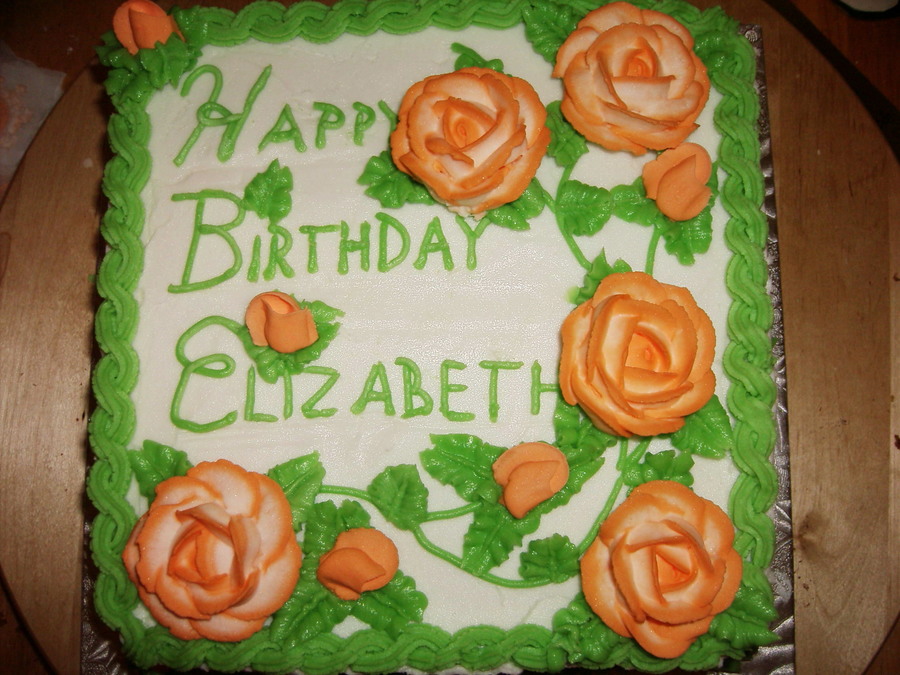 Rosy Birthday Cake - CakeCentral.com