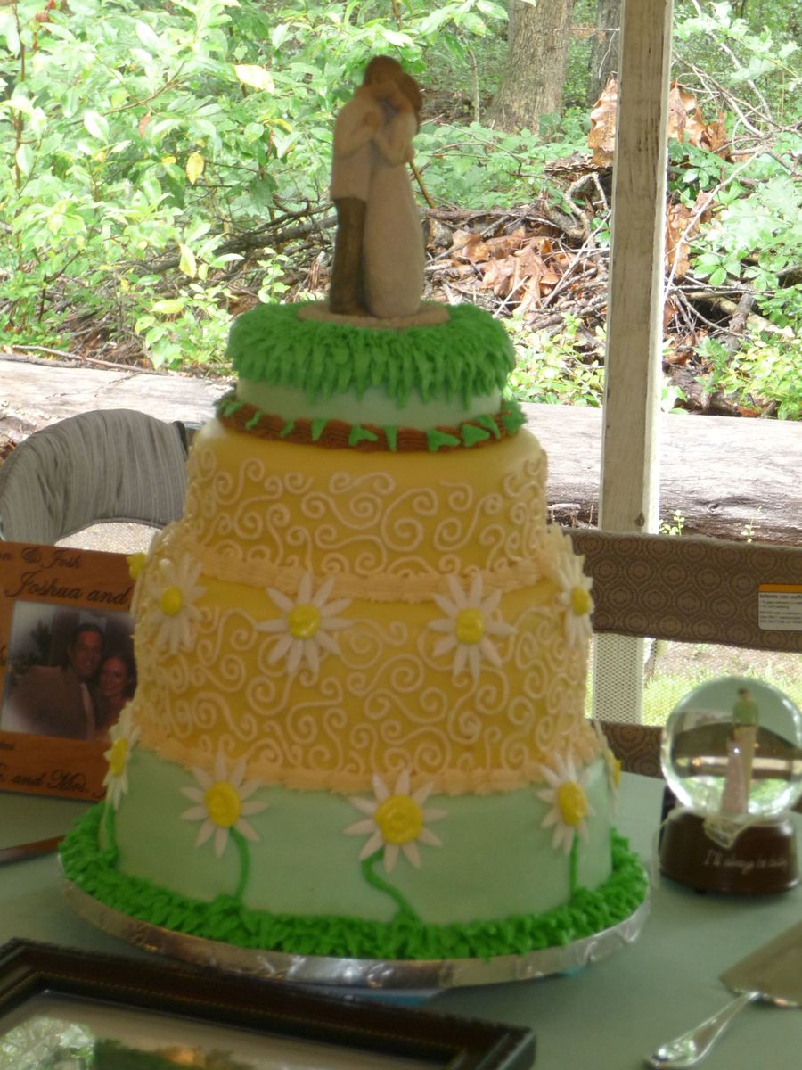 Outside Hippie Wedding Cake - CakeCentral.com