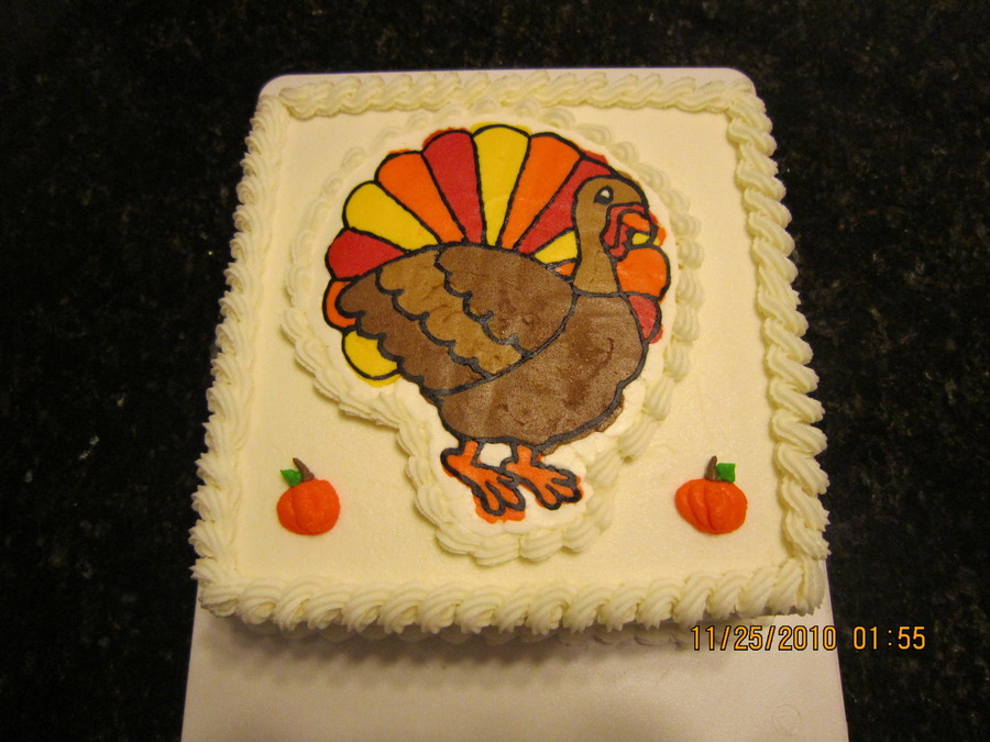 Thanksgiving Turkey Cake - CakeCentral.com