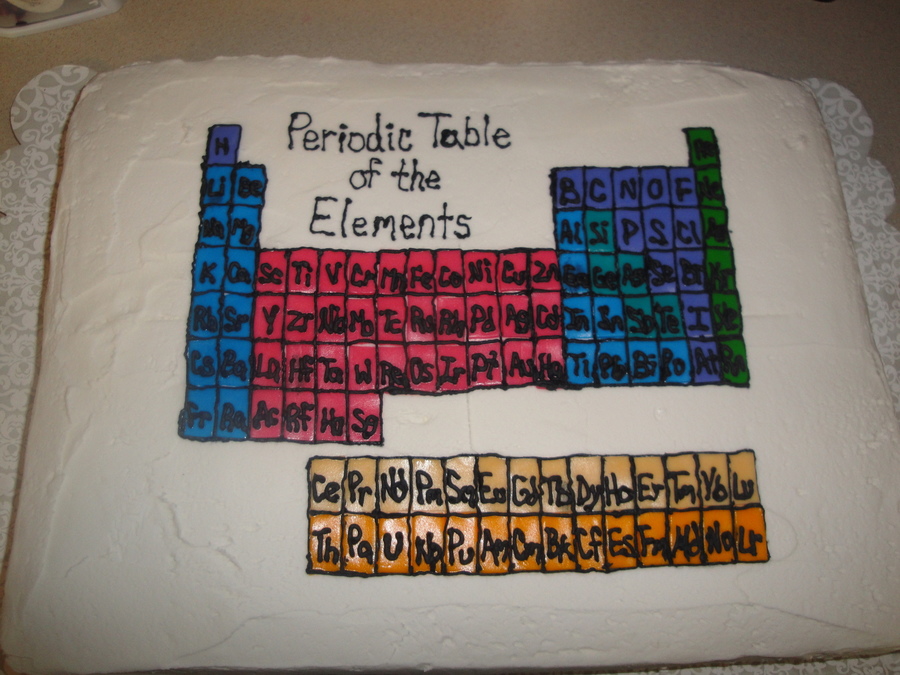 Periodic Table Grauation Cake - CakeCentral.com