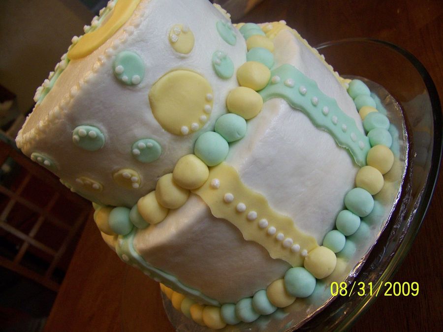 Neutral Baby Shower Cake - CakeCentral.com