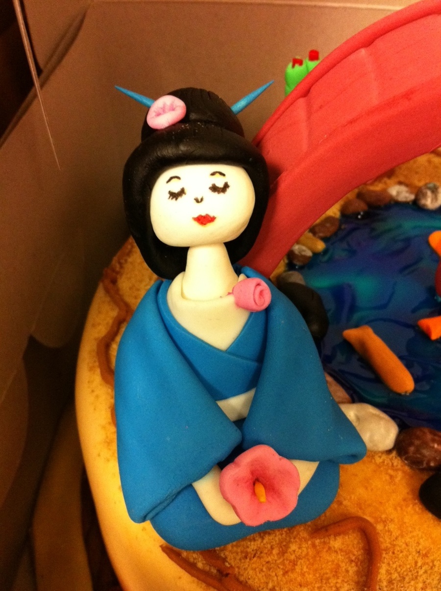 Zen Garden Birthday Cake - CakeCentral.com