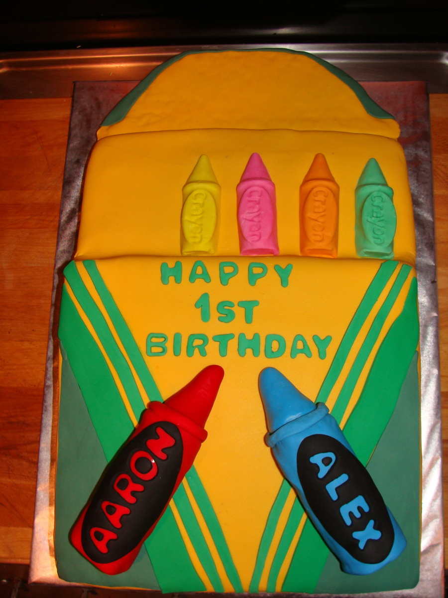 Crayon Birthday Cake - CakeCentral.com