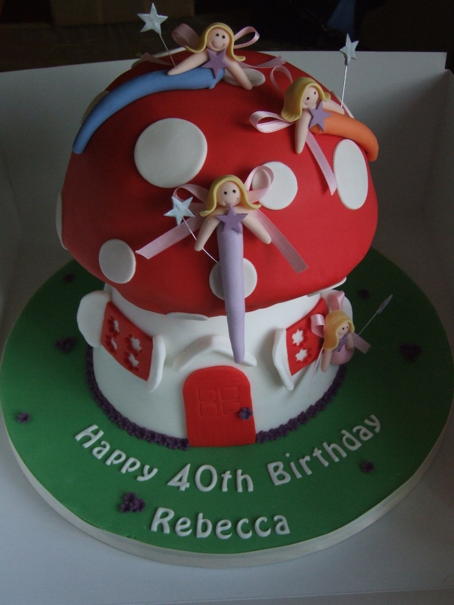 Fairy Toadstool Cake - CakeCentral.com