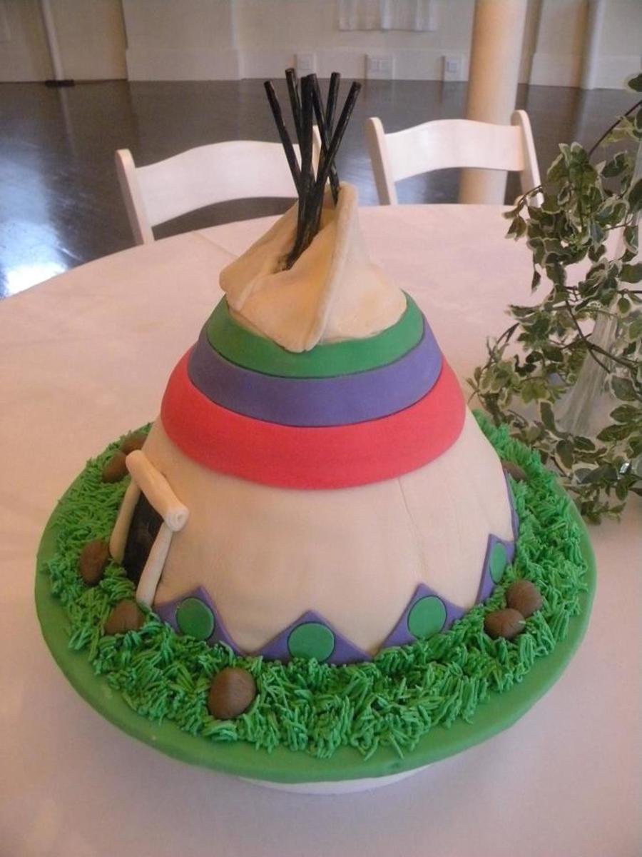 Teepee Birthday Cake - CakeCentral.com