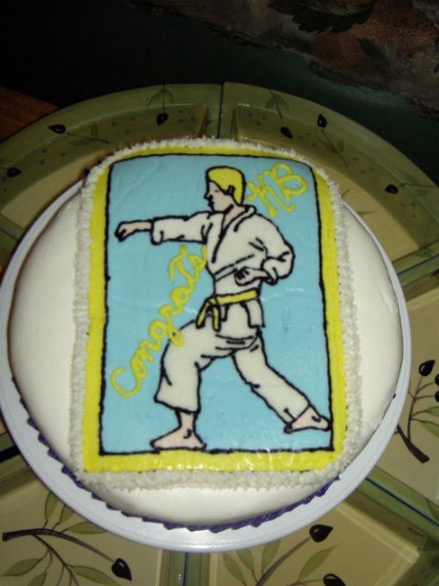 Yellow Belt In Karate - CakeCentral.com