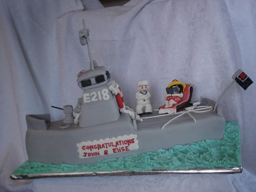 Engagement Navy Ship - CakeCentral.com
