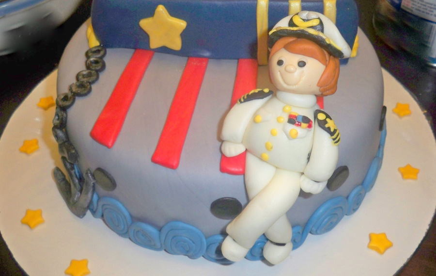 Navy Commander Cake - CakeCentral.com