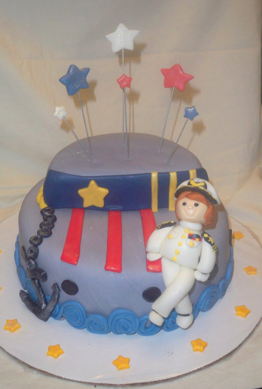 Navy Commander Cake - CakeCentral.com