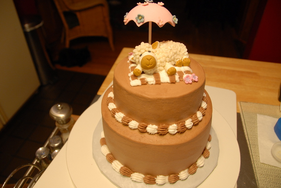 Gumpaste Sheep With Chocolate Buttercream Frosting - CakeCentral.com