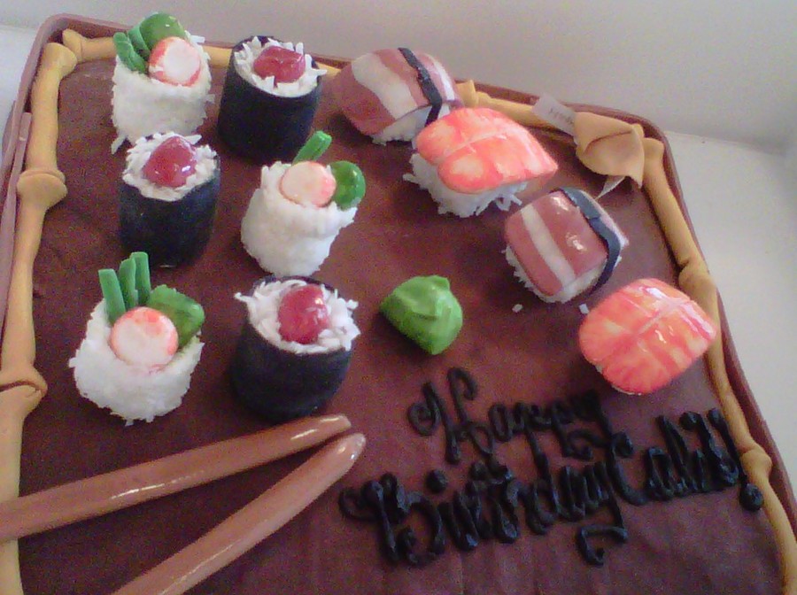 Sushi Birthday Cake - CakeCentral.com