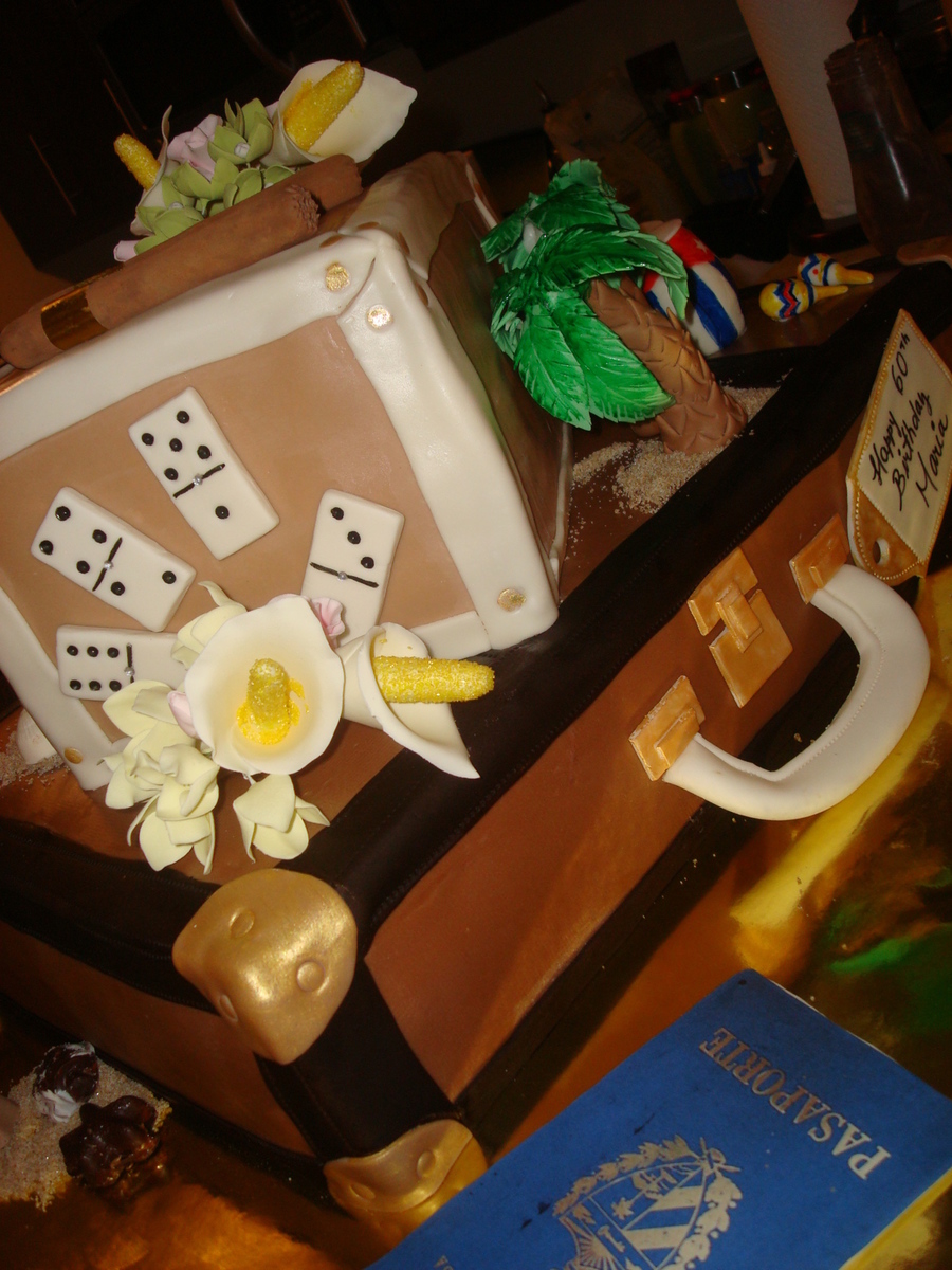 Cuban Theme Cake - Luggage Cake - CakeCentral.com