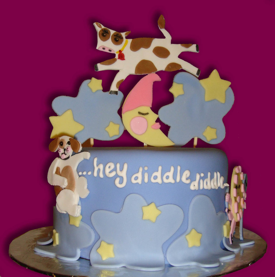 Hey Diddle Diddle Baby Shower Cupcake Tower - CakeCentral.com