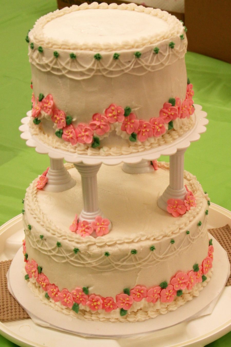 Small Apple Blossom Wedding Cake - CakeCentral.com