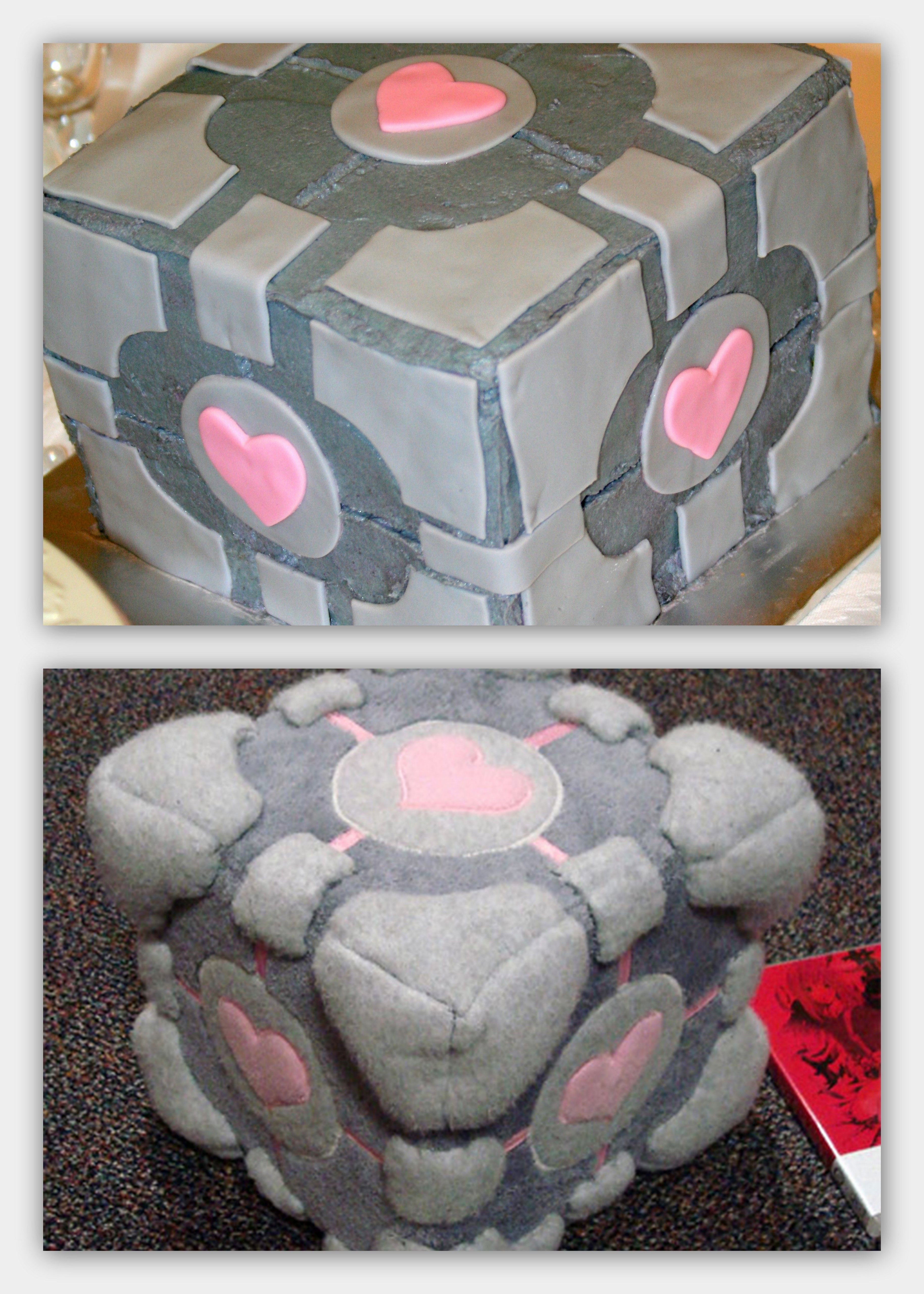 Portal Companion Cube Cake - CakeCentral.com