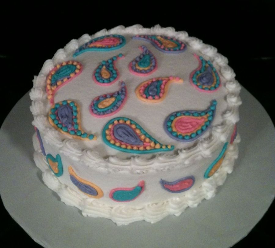 Buttercream Paisley - CakeCentral.com