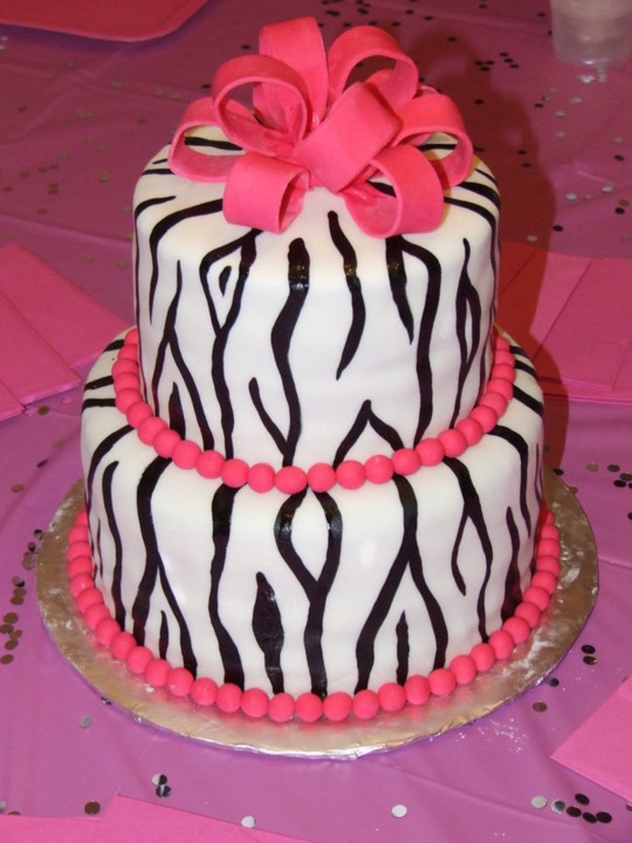 Zebra Print Cake - CakeCentral.com