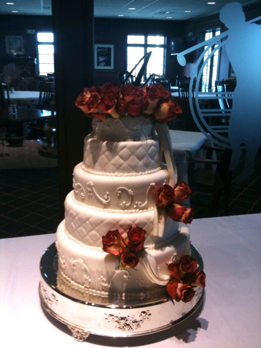 Rusty Roses Wedding Cake - CakeCentral.com