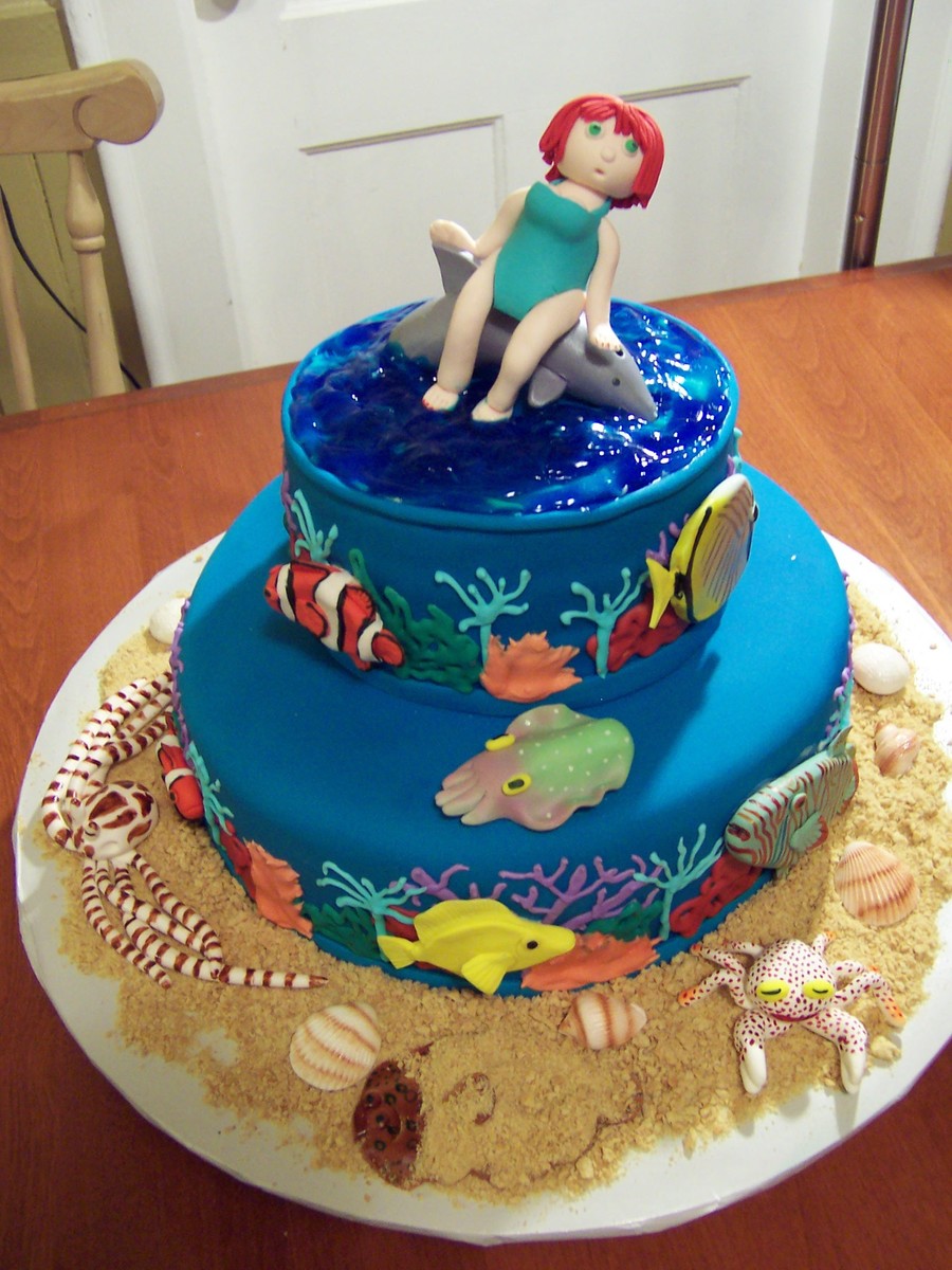 Sea Themed Birthday Cake - CakeCentral.com
