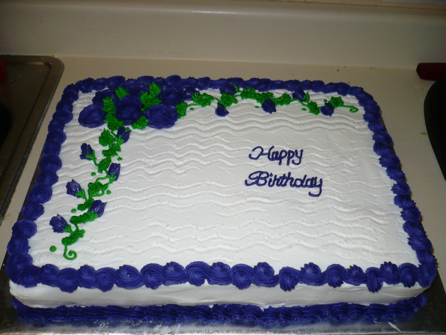 Purple Rose Birthday Cake - CakeCentral.com