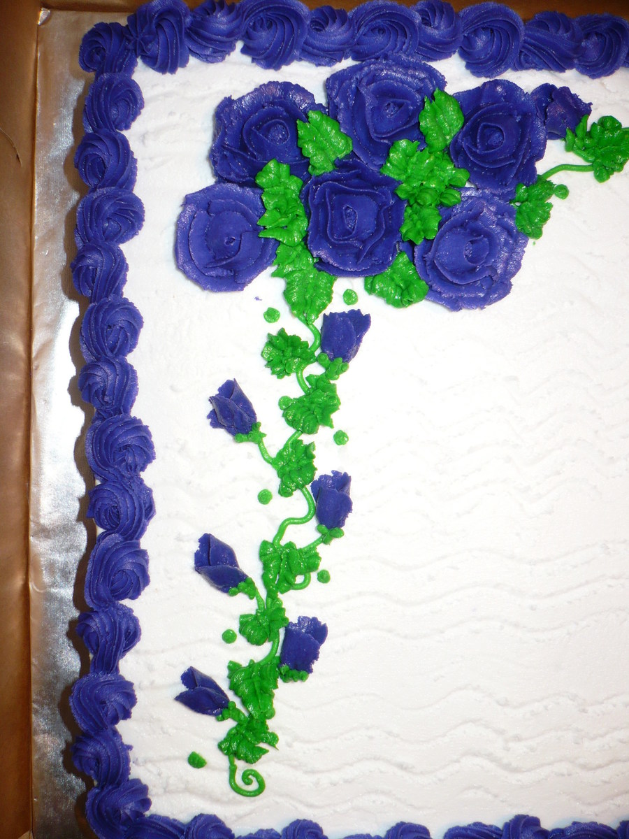 Purple Rose Birthday Cake - CakeCentral.com