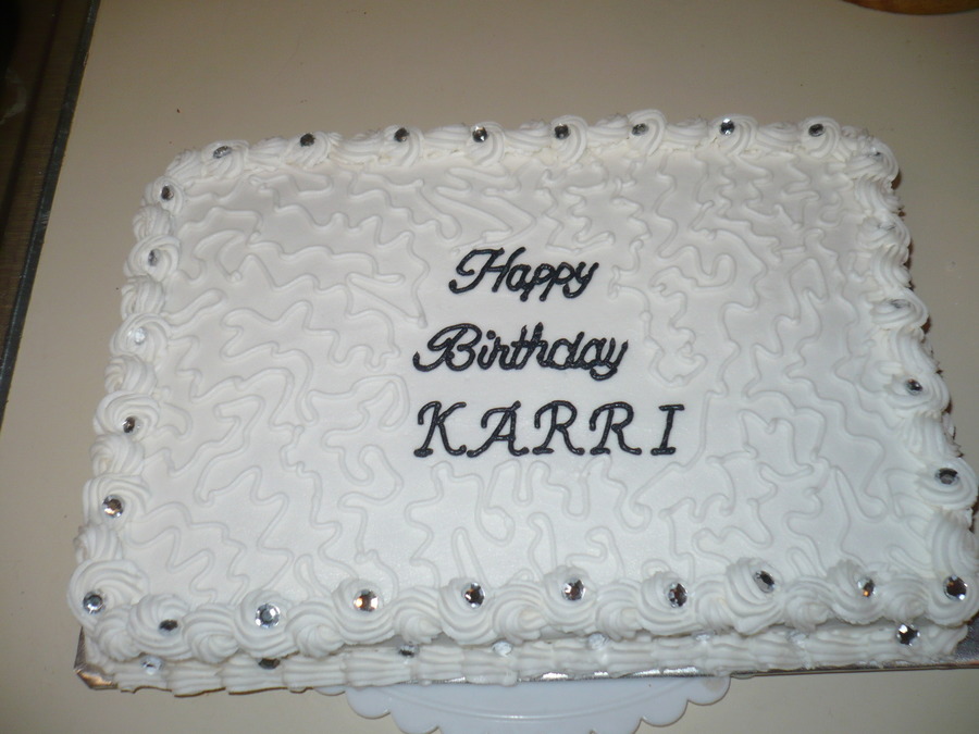 White Birthday Cake - CakeCentral.com