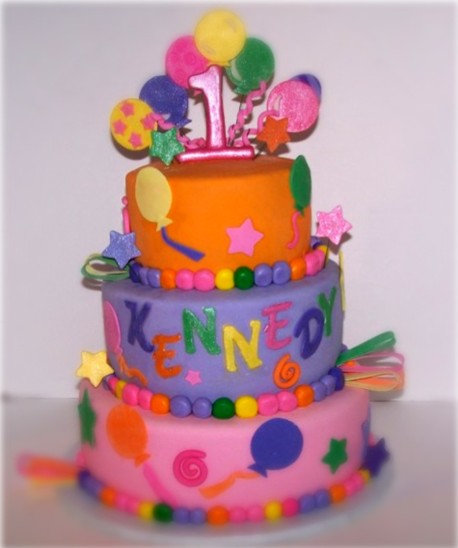 Balloon First Birthday - CakeCentral.com