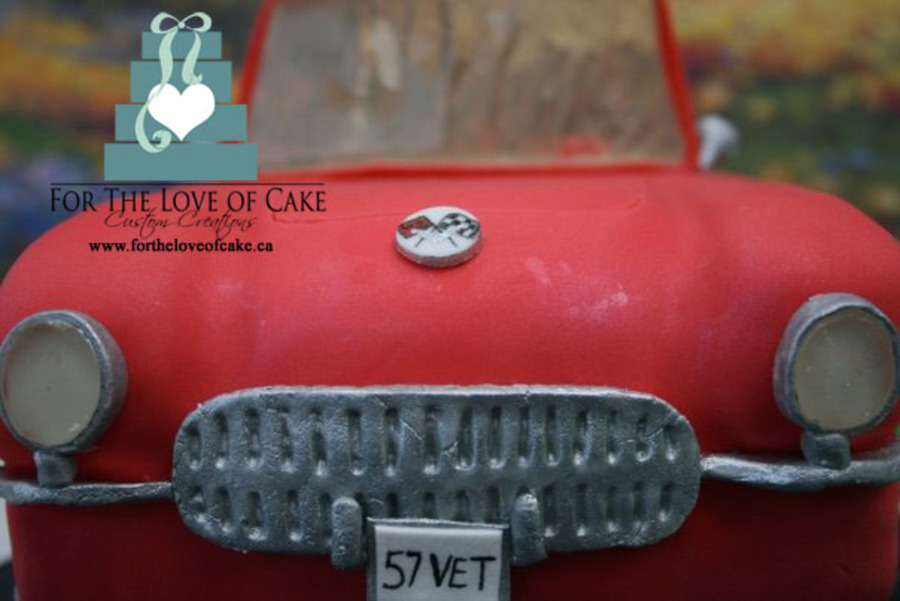 Red '57 Corvette Car Cake - CakeCentral.com