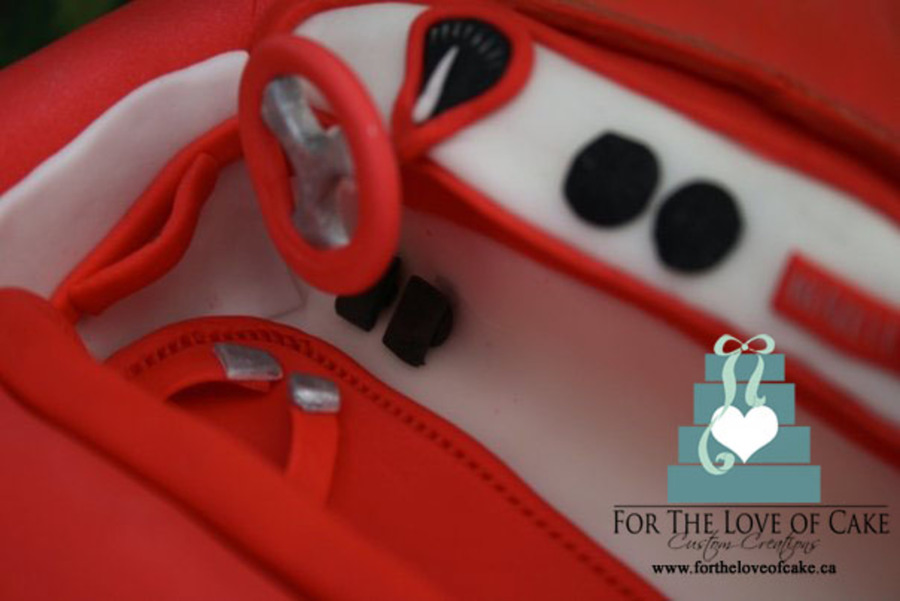 Red '57 Corvette Car Cake - CakeCentral.com