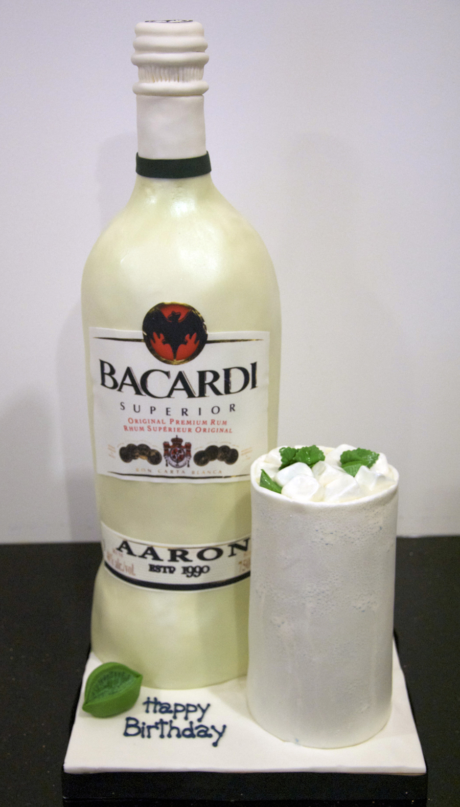 Large Bacardi Bottle Cake - CakeCentral.com