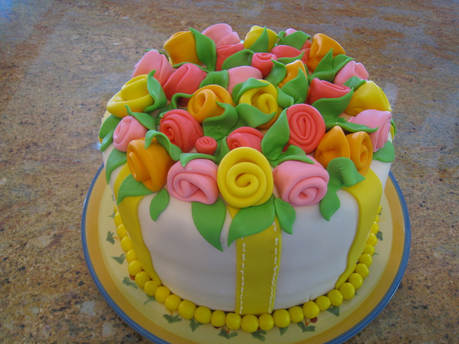 Roses Birthday Cake - CakeCentral.com