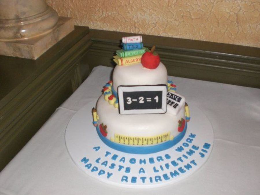 Math Teacher Retirement Cake - CakeCentral.com
