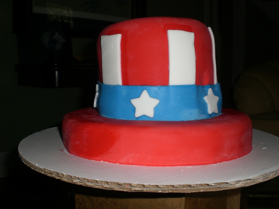 Uncle Sam Hat Cake - CakeCentral.com