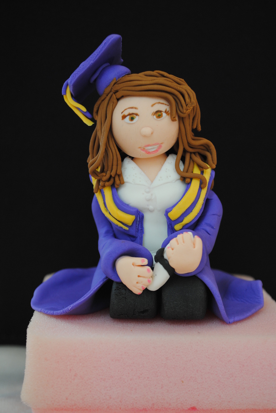 Gumpaste Graduation Gal - CakeCentral.com