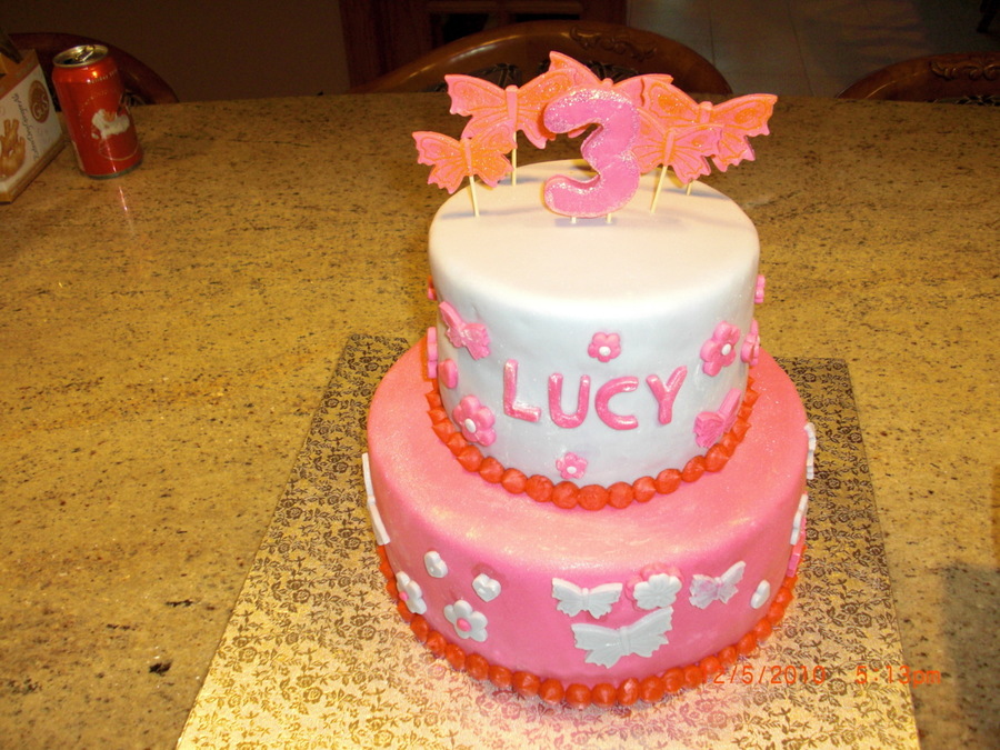 3Rd Birthday Cake - Girl - CakeCentral.com