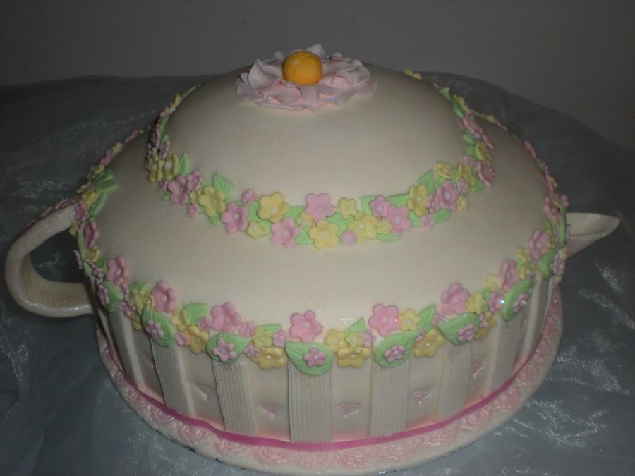 Mums Birthday Tea Pot - CakeCentral.com
