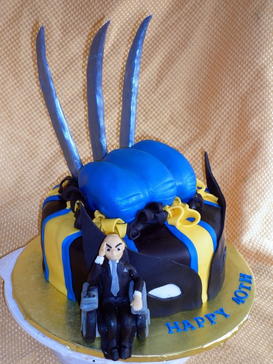 X-Men/wolverine/professor X Cake - CakeCentral.com